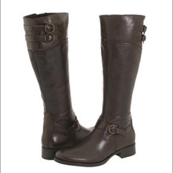 Aldo | Shoes | Aldo Prettner Brown Leather Zip Up Riding Boots | Poshmark